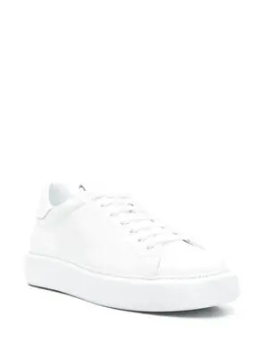 GIULIANO GALIANO Lace-up Calf-leather Sneakers - White