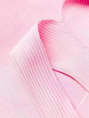 Alexander McQueen V-neck Knitted Mini Dress - Pink