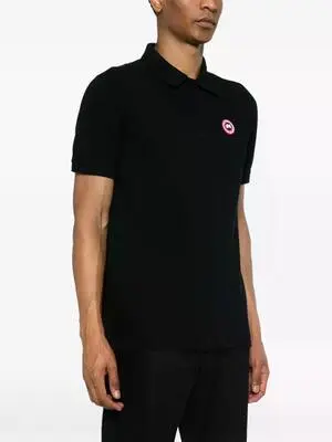 Canada Goose Logo-patch Polo Shirt - Black