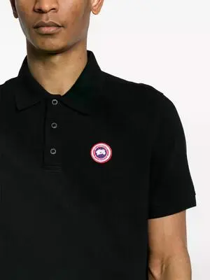 Canada Goose Logo-patch Polo Shirt - Black