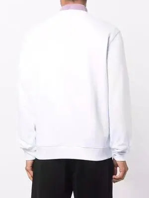 MSGM Logo-print Crew Neck Sweatshirt - White