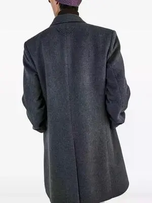 Prada Single-breasted Wool Coat - Grey