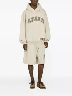 Dolce & Gabbana Logo-embroidered Cotton Track Shorts