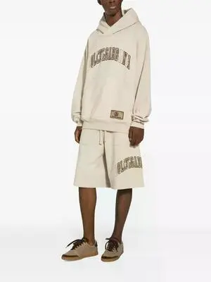 Dolce & Gabbana Logo-embroidered Cotton Track Shorts