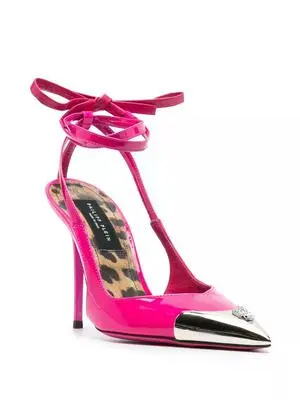 Philipp Plein Crystal Skull 105mm Leather Pumps