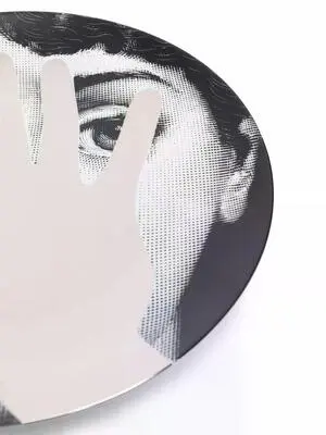 FORNASETTI Graphic-print Porcelain Wall Plate