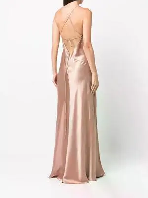 Michelle Mason Open-back Silk Gown