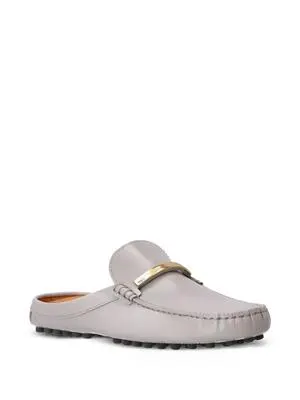TOD'S Logo-debossed Mules - Grey