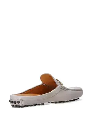 TOD'S Logo-debossed Mules - Grey