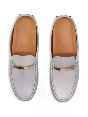 TOD'S Logo-debossed Mules - Grey