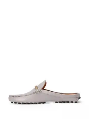 TOD'S Logo-debossed Mules - Grey