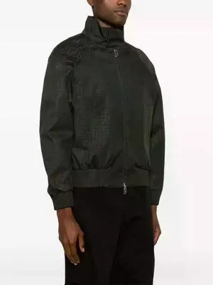 Fendi Ff Jacquard Bomber Jacket - Grey