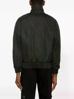 Fendi Ff Jacquard Bomber Jacket - Grey