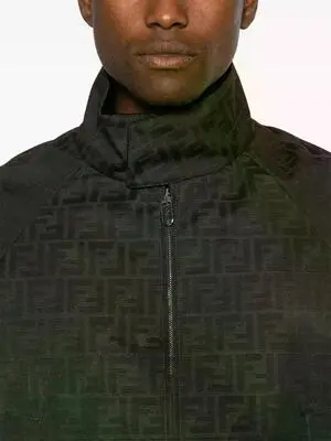 Fendi Ff Jacquard Bomber Jacket - Grey