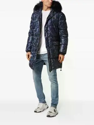 Philipp Plein Camouflage-print Padded Parka Coat