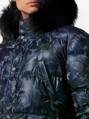 Philipp Plein Camouflage-print Padded Parka Coat