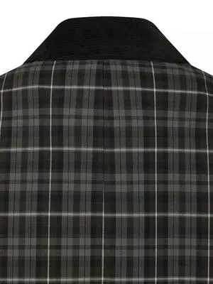 STUDIO TOMBOY Tartan Check-pattern Corduroy-collar Jacket