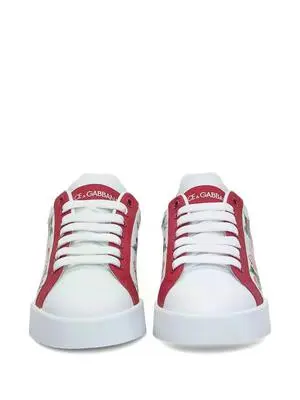 Dolce & Gabbana Floral-print Sneakers - Red