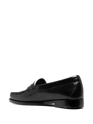 G.H.BASS Leather Ballerina Flats - Black