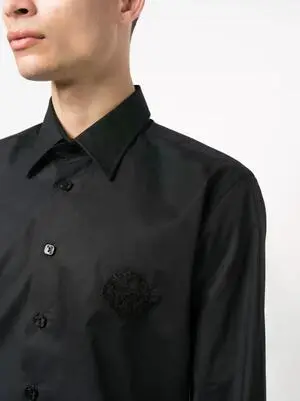 BILLIONAIRE Logo-embroidered Poplin Shirt