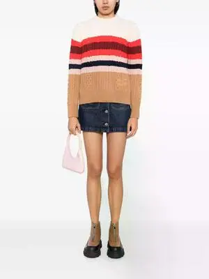 Maison Kitsuné Striped Cable Jumper