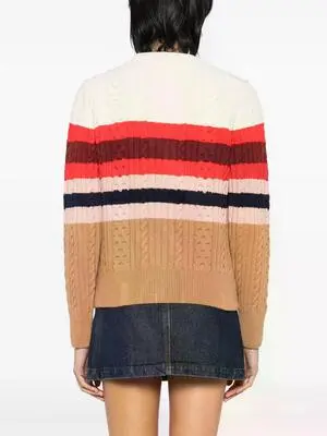 Maison Kitsuné Striped Cable Jumper