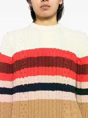 Maison Kitsuné Striped Cable Jumper