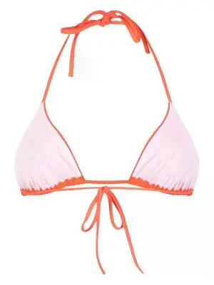 Dsquared2 Logo Print Triangle Bikini Top