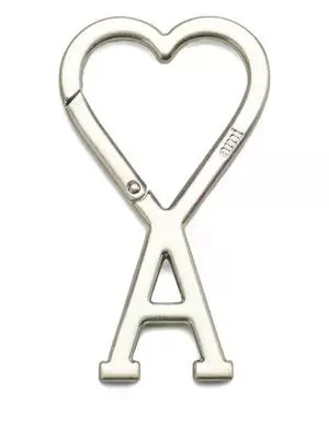 AMI Paris Logo Keyring - Silver