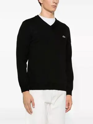 Lacoste V-neck Wool Blend Sweater