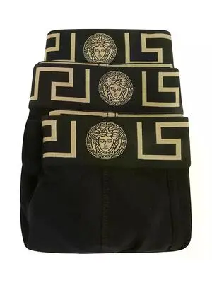 Versace Greca Medusa Head Three-piece Briefs Set - Black