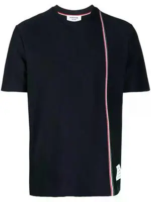Thom Browne Rwb Stripe Cotton T-shirt - Blue