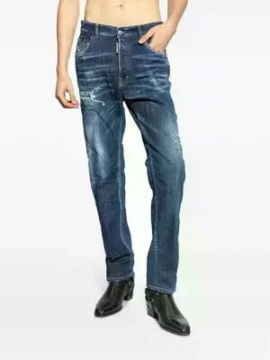 Dsquared2 Distressed Straight-leg Jeans