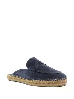 CastaÑer Suede Mules With Penny Slot Detail