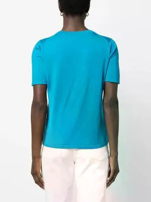 Kiton Jacquard-logo Fine-knit T-shirt