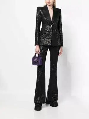 Versace Allover Flared Trousers