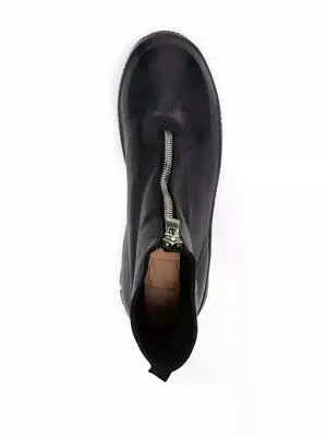 Guidi Zipped Leather Ankle Boots