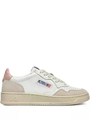 AUTRY Medalist Leather-suede Lace-up Sneakers - White