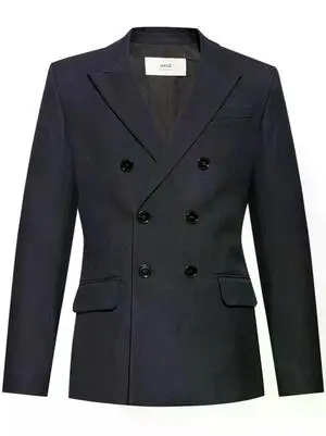 AMI Paris Double-breasted Blazer - Blue