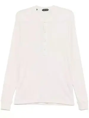 TOM FORD Ribbed Henley Top