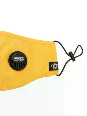 MOSTLY HEARD RARELY SEEN Logo Patch Face Mask - Yellow