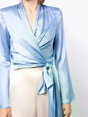 Voz Silk Wrap Blouse