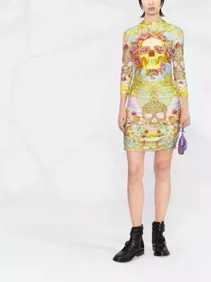 Philipp Plein Baroque Printed Minidress