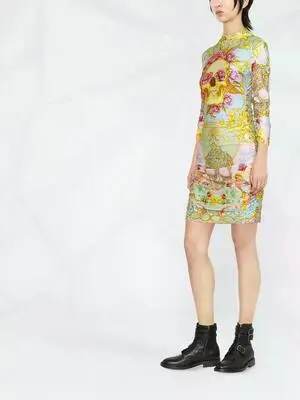 Philipp Plein Baroque Printed Minidress