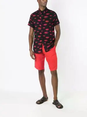 AMIR SLAMA Elasticated-waistband Linen Shorts
