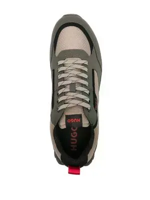 Hugo Ripstop Panelling Sneakers - Green