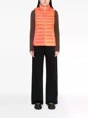 Michael Kors Detachable-hood Down Gilet - Orange