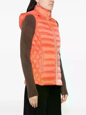 Michael Kors Detachable-hood Down Gilet - Orange