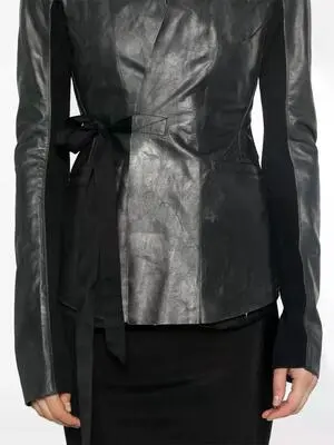Rick Owens Leather Jacket - Black