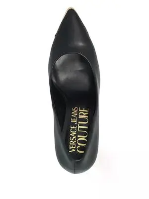 Versace Scarlett Pumps With Gold-tone Trim